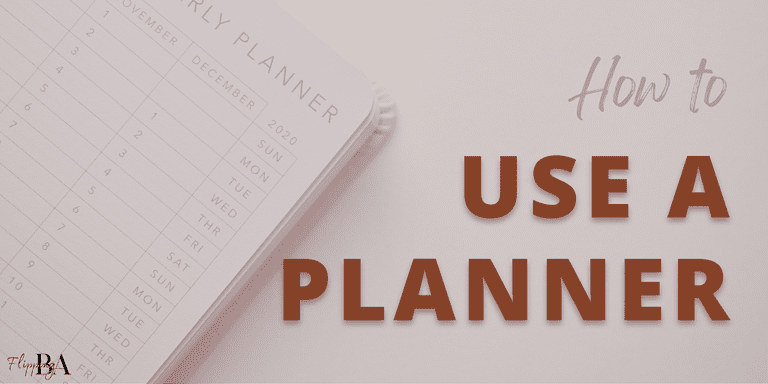 How to Use a Planner